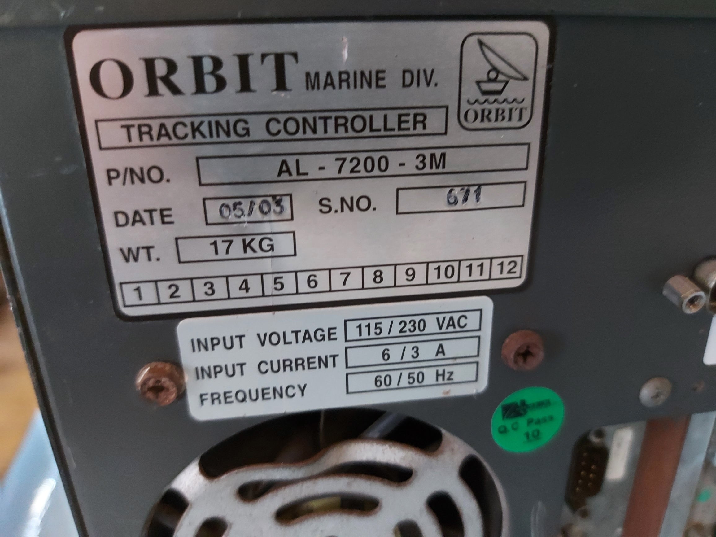 Orbit Marine AL-7200-3M Tracking Controller – Atlas Shipcare Services