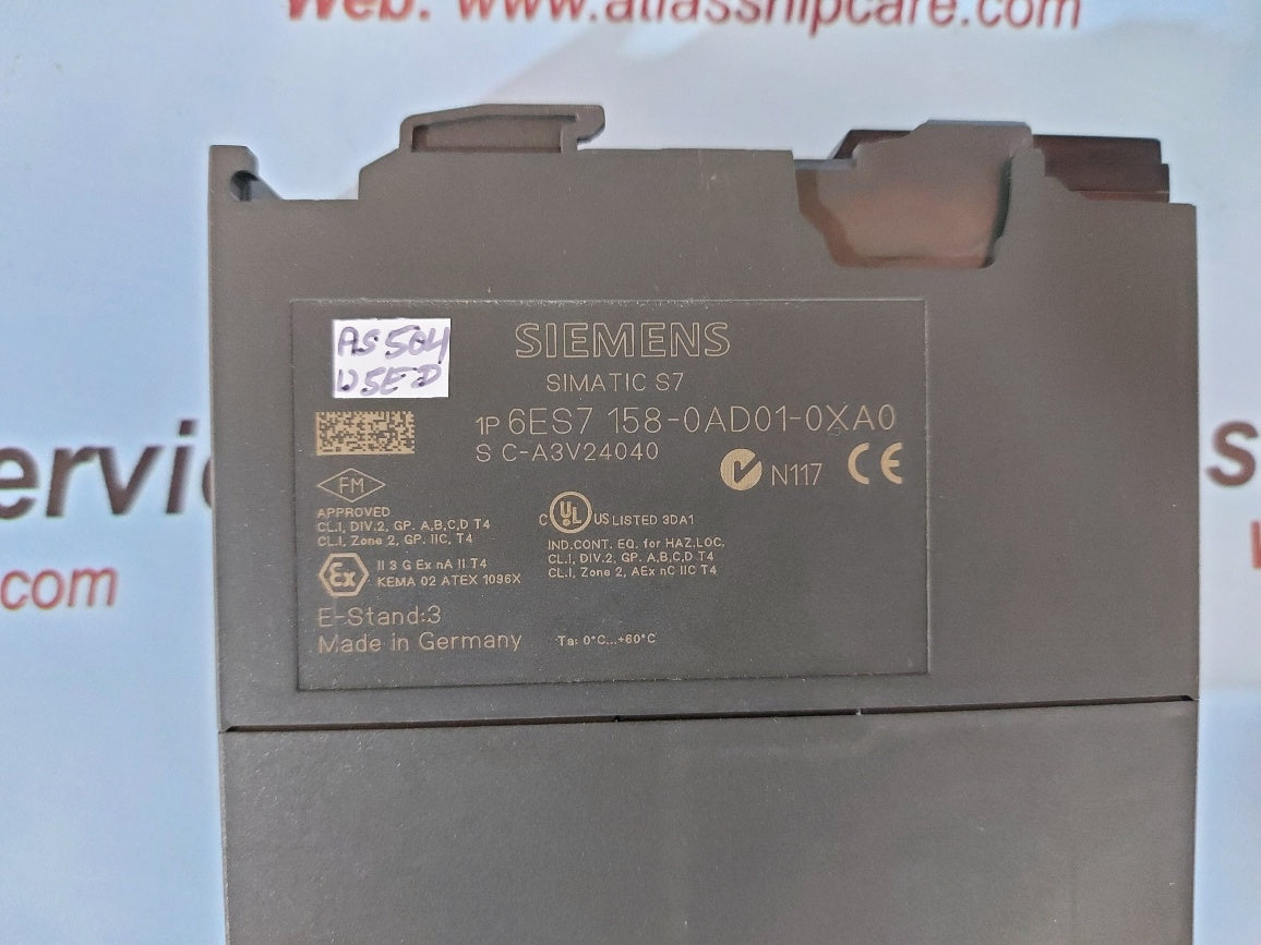 Siemens Simatic S7 158-0AF01-0XA0 Control Module – Atlas Shipcare Services